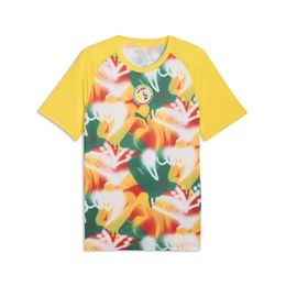 Trainingsshirt Puma "Senegal Aufw&auml;rmtrikot Herren", Herren, Gr. L, pel&eacute; gelb wild gr&uuml;n, Obermaterial: 100% Polyester, bedruckt, slim fit, Rundhals, Shirts