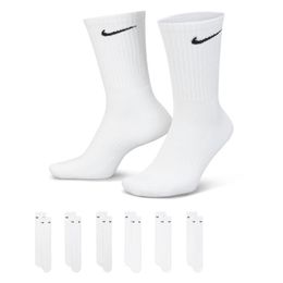 Nike Everyday Cushioned Training Crew Socks (6 Paar) Bekleidung Unisex wei&szlig; S