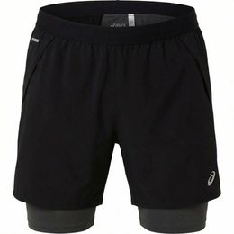 asics Road 2-N-1 7In Short Bekleidung Herren schwarz XL