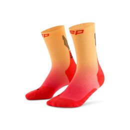 CEP Core Run Gradient Edition Mid Cut Socks Bekleidung Damen rot L
