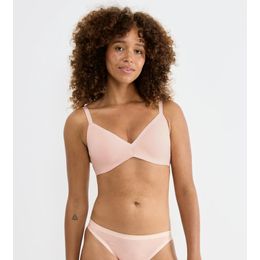 Push-up-BH Sloggi "ZERO Feel Air THE UP", Damen, Gr. L, N-Gr, rosa (cherry pink), Single Jersey, Obermaterial: 46% Polyamid, 46% Polyester, 8% Elasthan, BHs Push-up-BH, atmungskativ, semi-transparenter Look, fest integrierte Pads