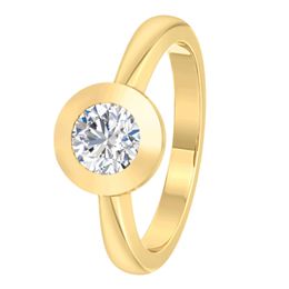 Diamantring ONE ELEMENT "Ring aus 585 Gold" Gr. 52, gold, Fingerringe, Damen, 52, 1, Diamantring, mit 1 Lab Grown Diamant / Labordiamant 1 ct