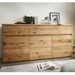Pharao24.de Kommode Massivholz Wohnzimmer Kommode 172 cm breit aus Wildeiche Massivholz