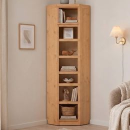Pharao24.de Wohnzimmer Regal Kiefer Regal 220 cm hoch im Landhausstil