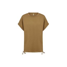 Kurzarmhemd soyaconcept "Soya Concept T-shirt SC-BANU", Damen, Gr. L, Normalgr&ouml;&szlig;en, 7120 butternut, Obermaterial: 48% Modal, 48% Polyester, 4% Elasthan, Hemden