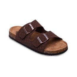 Pantolette Roxy "MANNAE BUCKLE", Damen, Gr. 36, chocolate, Textil, Schuhe Pantolette, Sandale, Schlappen, Sommerschuh