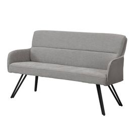 Pharao24.de Tischsofa K&uuml;chenbank mit Armlehnen in Hellgrau