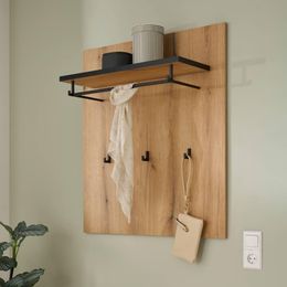 Pharao24.de Garderobe Wandgarderobe in Eichefarben 79 cm breit