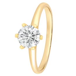 Diamantring ONE ELEMENT "Ring aus 585 Gold" Gr. 52, gold, Fingerringe, Damen, 52, 1, Diamantring, mit 1 Lab Grown Diamant / Labordiamant 1 ct
