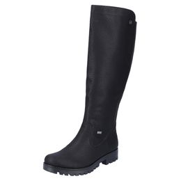 Winterstiefel Rieker, Damen, Gr. 36, Normalschaft, schwarz, Lederimitat, unifarben, Schuhe Winterstiefel, Langschaftstiefel, Winterstiefel im klassischen Look, TEX-Membran
