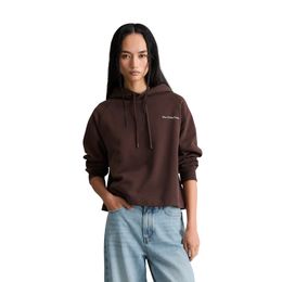 Marc O'Polo Sweatshirt MARC O'POLO DENIM "aus softem French Terry", Damen, Gr. L, burnt aubergine, Obermaterial: 100% Baumwolle, unifarben, oversize, doppelte B&uuml;ndchen, Sweatshirts Sweatshirt