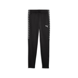 Trainingshose Puma "TEAMLIGA26 TRAINING PANTS JR", Kinder, Gr. 128, N-Gr, Puma schwarz, Puma wei&szlig;, flat schwarz gray, Sweatware, Obermaterial: 100% Polyester, mehrfarbig, regular fit normal, Hosen Trainingshose, atmungsaktives Material, DryCELL-Technologie, Regular Fit