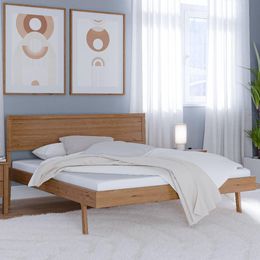 Pharao24.de Massivholz Bett Doppelbett aus Wildeiche Massivholz in modernem Design