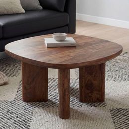 Pharao24.de Couchtisch Designercouchtisch aus Mangobaum Massivholz mit Vierfu&szlig;gestell