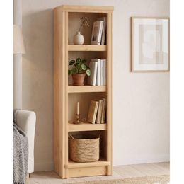 Pharao24.de Buchregal Holzregal im Landhausstil 126 cm hoch