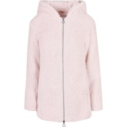 Allwetterjacke Urban Classics "Urban Classics Damen Ladies Sherpa Jacket", Damen, Gr. 4XL, pink, 100% Polyester, unifarben, normal, ohne Ausschnitt, Jacken