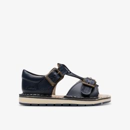 Clarks PlaysunReef T. Navy Leder-Sandalen