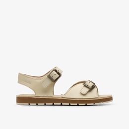 Clarks PlaysunReef K. Off White Lea Sandalen
