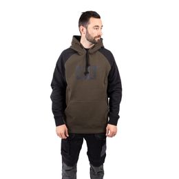 Caterpillar Raglan Baumwoll Herren Kapuzenpulli in Moosgr&uuml;n