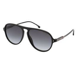 Carrera &ndash; Sonnenbrille mit mattschwarzem Rahmen und grauen Verlaufsgl&auml;sern