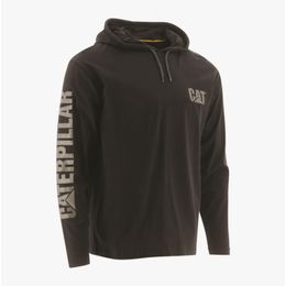 CAT&reg; CAT 1510425 Herren Baumwolle Kapuzenlangarmshirt Schwarz