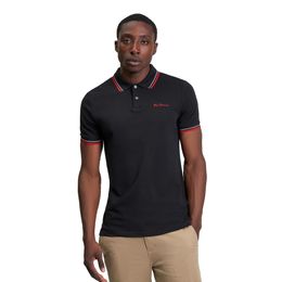 Ben Sherman - Poloshirt f&uuml;r Herren, Piqu&eacute; (Schwarz)