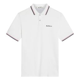 Ben Sherman - Poloshirt f&uuml;r Herren, Piqu&eacute; (Wei&szlig;)
