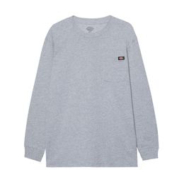 Dickies Pocket Tee Langarm Baumwoll Herren Grau T-Shirt