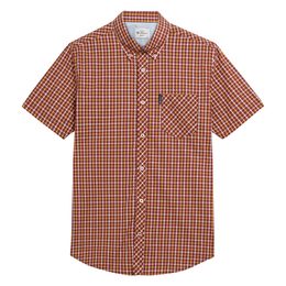 Ben Sherman - "Signature House" Hemd f&uuml;r Herren, kurz&auml;rmlig (Rot)