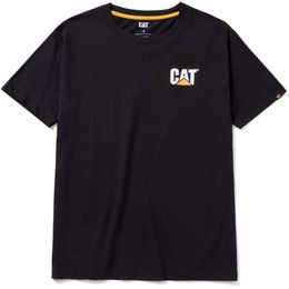 Caterpillar W05324 Markenzeichen Baumwoll Herren Schwarz T-Shirt