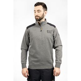 Caterpillar Essential 1/4 Zip Polyester Herren Sweatshirt in Grau