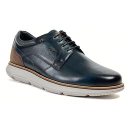 Pod Finch Leder Herren Schn&uuml;rschuhe in Marineblau