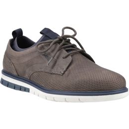 Pod Murphy Leder Herren Schn&uuml;rschuhe Grau