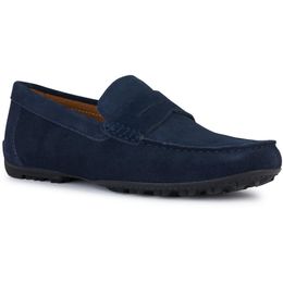 Geox U KOSMOPOLIS + GRIP Leder Herren Slipper in Marineblau