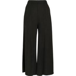 Bequeme Jeans Urban Classics "Urban Classics Damen Ladies Modal Culotte", Damen, Gr. L, US-Gr&ouml;&szlig;en, schwarz, 77% Modal, 23% Polyester, unifarben, Jeans