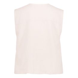 Strickweste Cartoon "Damen mit Taschen", Damen, Gr. 34, beige, Obermaterial: 100% Baumwolle, h&uuml;ftlang, Rundhals, Westen Strickweste