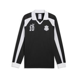 Trainingsshirt Puma "FUTURE.Puma.ARCHIVE T7 Drill Trikot Erwachsene", Damen, Gr. L, schwarz-wei&szlig; (schwarz), Obermaterial: 100% Polyester. Rippe: 3% Elasthan, 97% Polyester, relaxed fit, Shirts