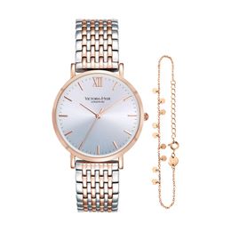 Victoria Hyde Primrose Uhren Klassisch Bicolor Rose Gold Silber