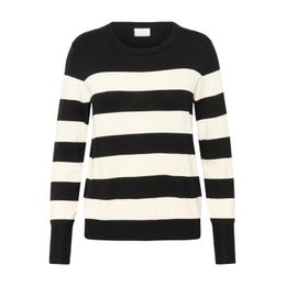 Kaffe Strickpullover KAlizza Regular fit black offwhite