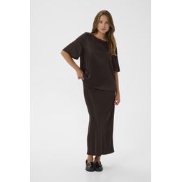 Kaffe Kurzarm-Bluse KAlotte Kurzarm-Bluse Regular fit dark brown