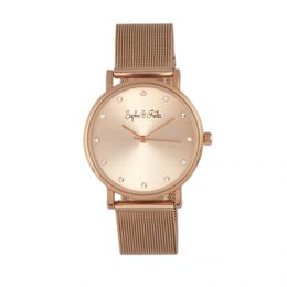 Sophie & Freda Savannah Mesh-Armbanduhr mit Swarovski-Kristallen