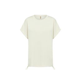 Kurzarmhemd soyaconcept "Soya Concept T-shirt SC-BANU", Damen, Gr. L, Normalgr&ouml;&szlig;en, 1620 cream, Obermaterial: 48% Modal, 48% Polyester, 4% Elasthan, Hemden