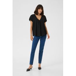 Kaffe Kurzarm-Bluse Regular fit Black