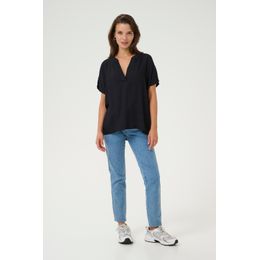 Kaffe Kurzarm-Bluse Regular fit Black