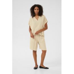 Kaffe Kurzarm-Bluse Loose fit Feather Gray beige