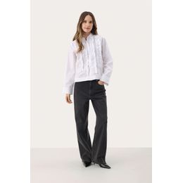 PART TWO Langarm - Hemd Baggy fit Bright White