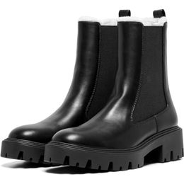 Only BETTY-9 WARM F&Uuml;TTERTE Polyurethan Damen Schwarze Absatz-Stiefeletten