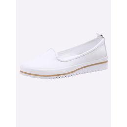Slipper Andrea Conti, Damen, Gr. 37, wei&szlig;, Glattleder, Leder, Schuhe Slipper