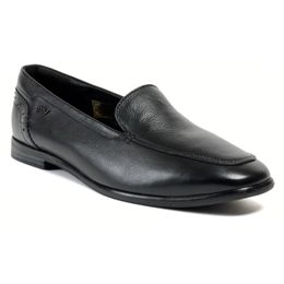 Pod Penny Leder Damen schwarze Slipper