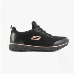 Skechers SQUAD SR Damen Arbeitsschuhe Schwarz/Ros&eacute;gold
